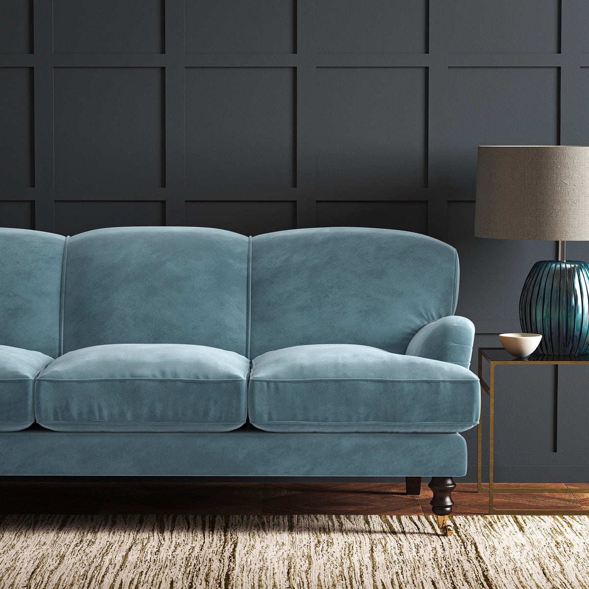 Omega – Cornflower | Velvet Upholstery Fabric | Linwood