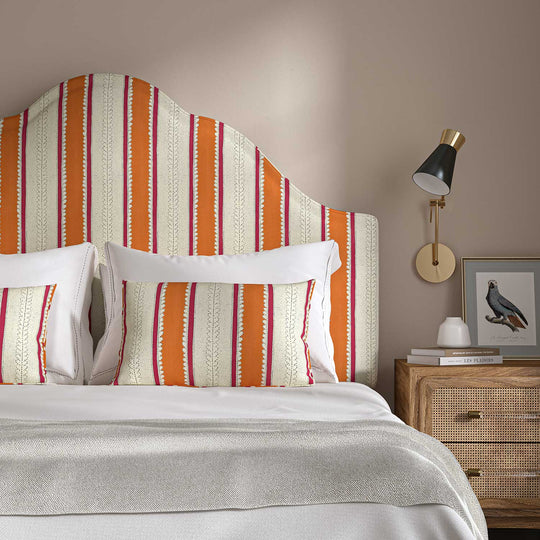 Dimity Fruit Salad – Pure Linen Striped Fabric by Linwood