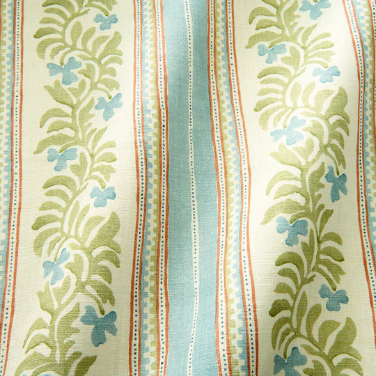 Yala Stripe Spring – Printed Linen Fabric by Linwood