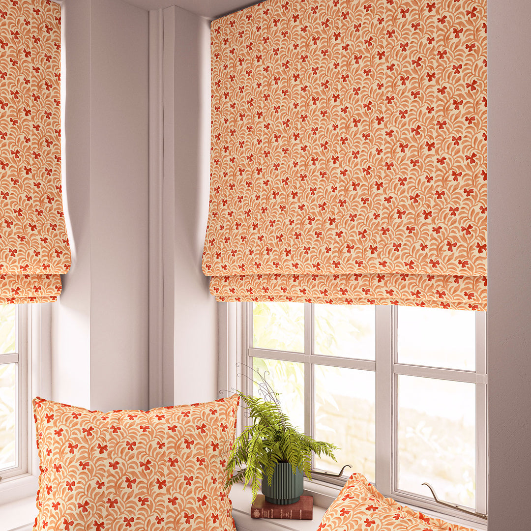 Yala Coral – Printed Linen Fabric by Linwood