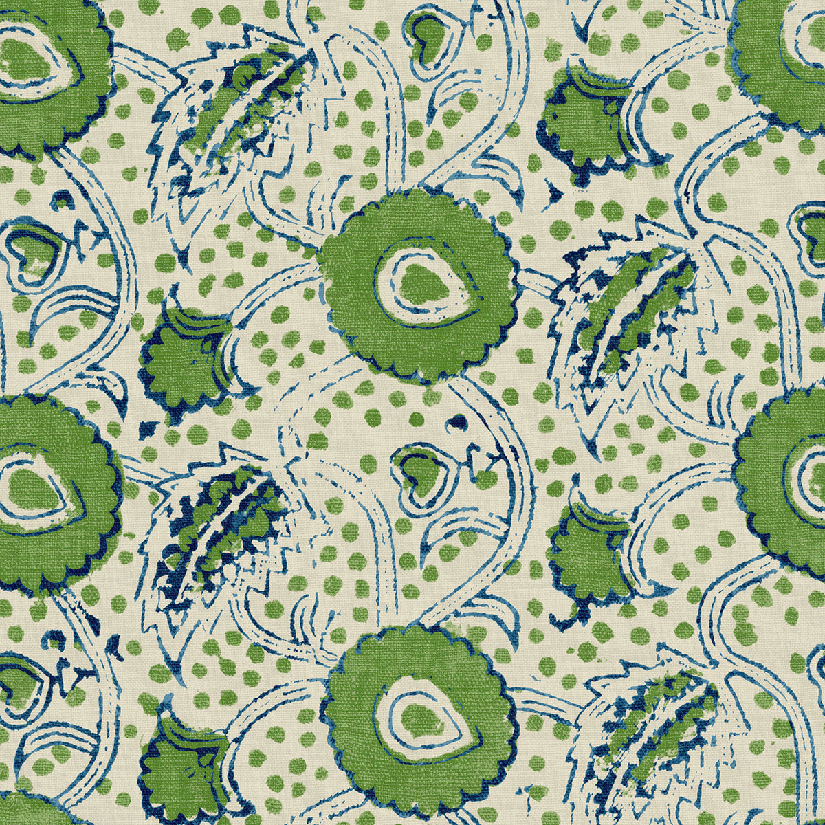 Rubia – Peas | Printed Linen Fabric | Linwood
