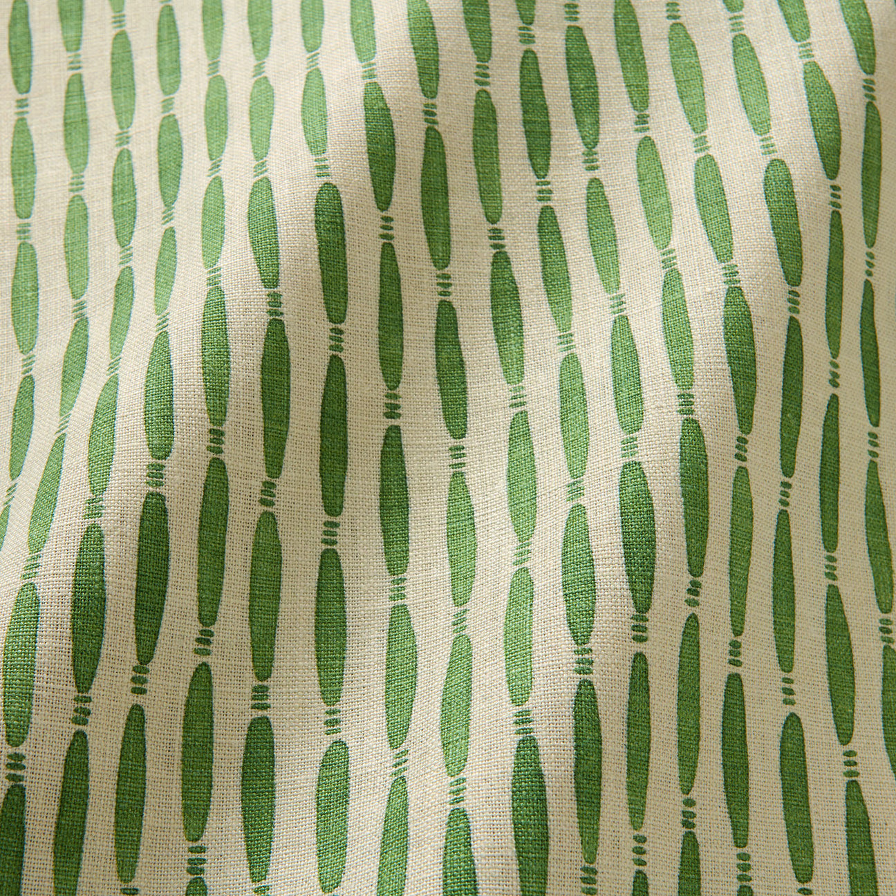 Smocked – Cucumber | Printed Linen Fabric | Linwood