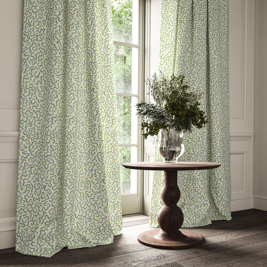 Scrunched – Everglades | Printed Linen Fabric | Linwood