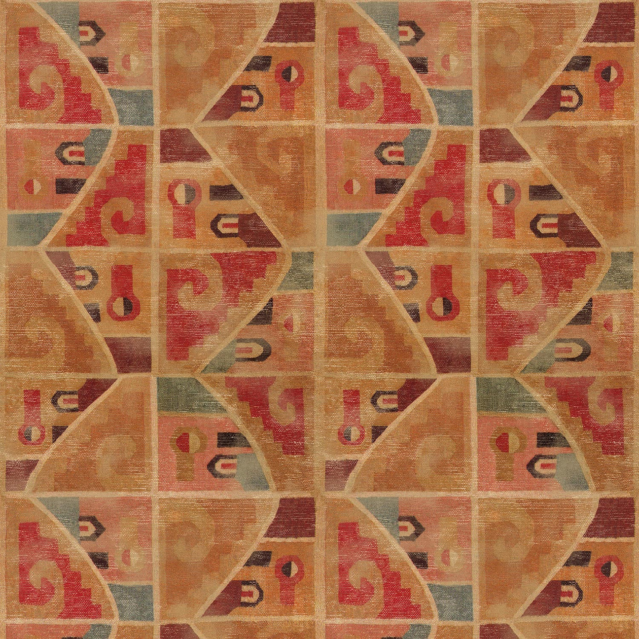 Kichana – Paprika | Printed Velvet Fabric | Linwood