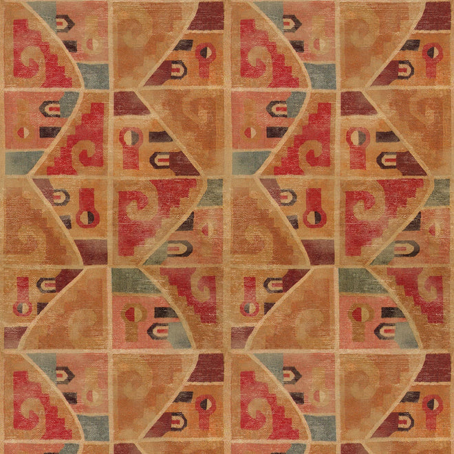 Kichana – Paprika | Printed Velvet Fabric | Linwood