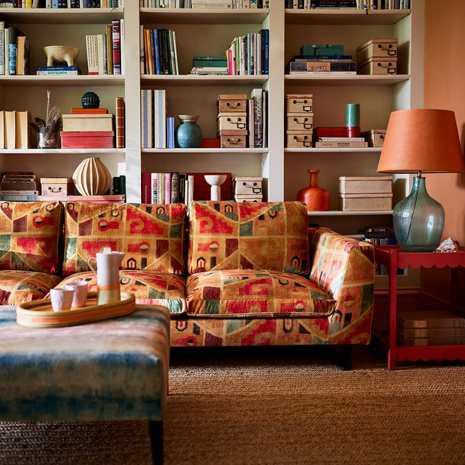 Kichana – Paprika | Printed Velvet Fabric | Linwood