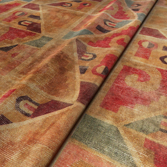 Kichana – Paprika | Printed Velvet Fabric | Linwood