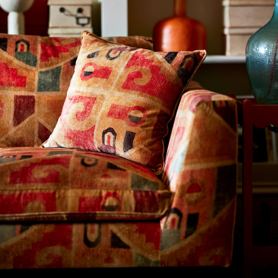 Kichana – Paprika | Printed Velvet Fabric | Linwood