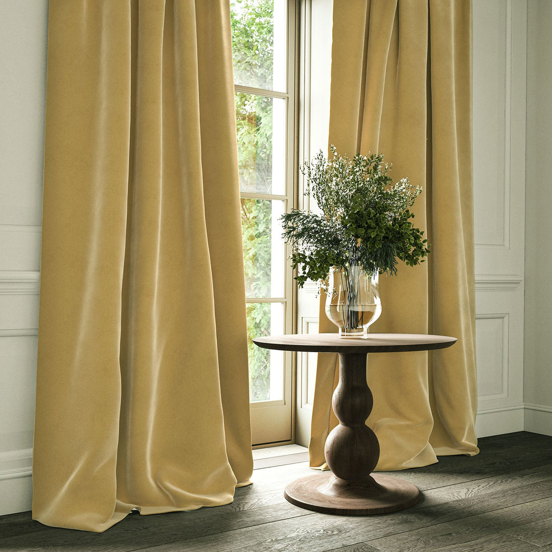 Linwood Omega IV Velvet – Fools Gold | Upholstery & Curtains