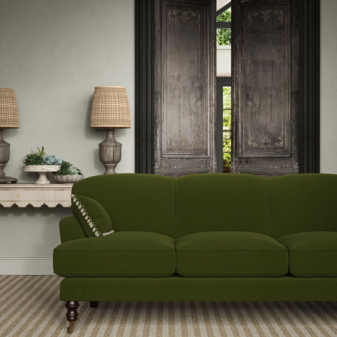Romney British Wool - Moss | Woven Fabric | Linwood