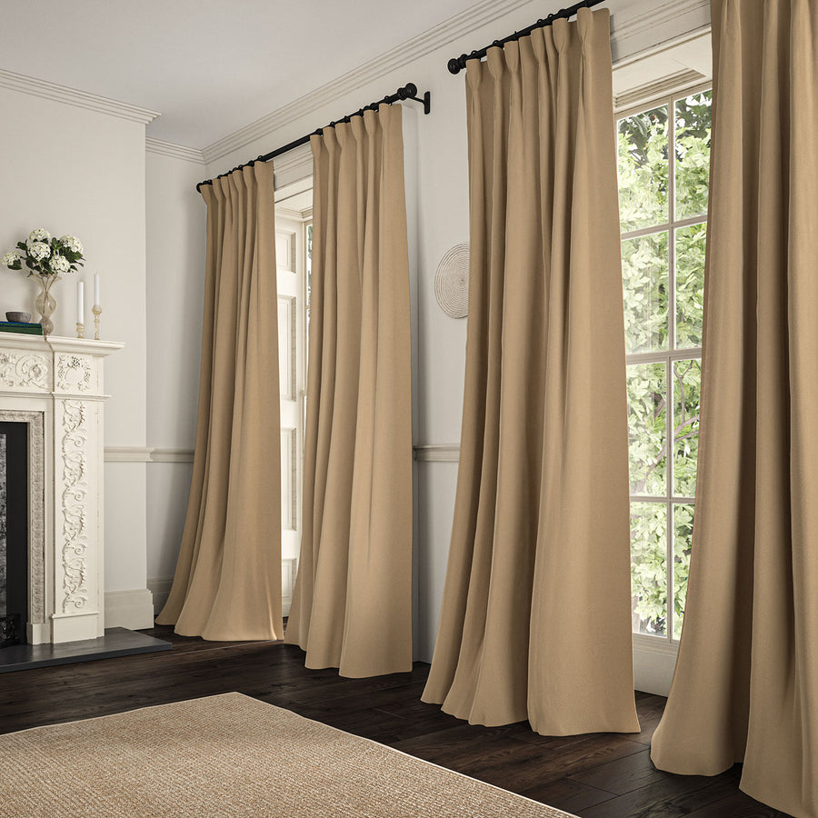 Romney British Wool - Oatmeal | Woven Fabric | Linwood
