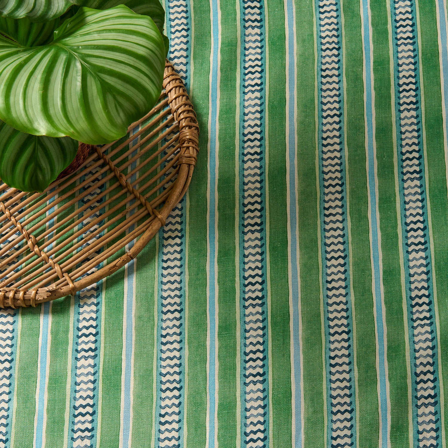 High Wire – Wimbledon | Printed Linen Fabric | Linwood