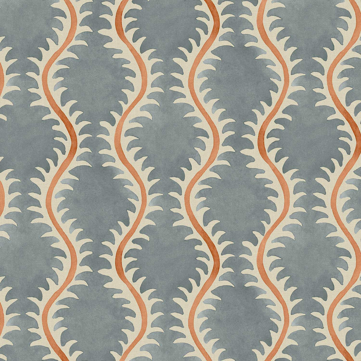 Helter Skelter – Volcano | Printed Linen Fabric | Linwood