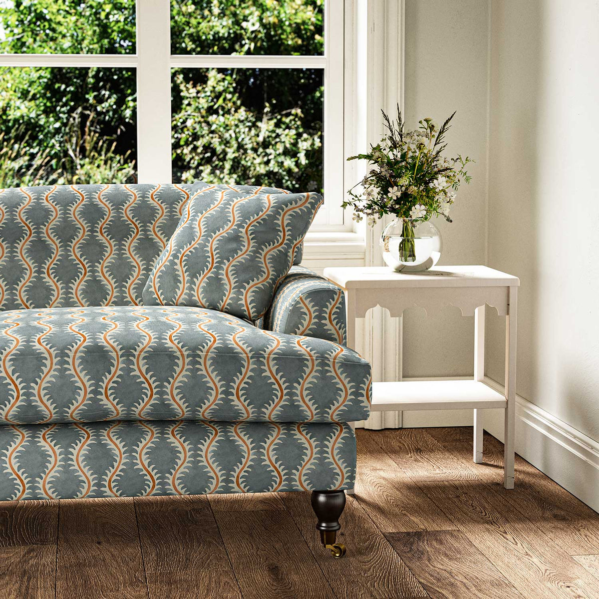 Helter Skelter – Volcano | Printed Linen Fabric | Linwood