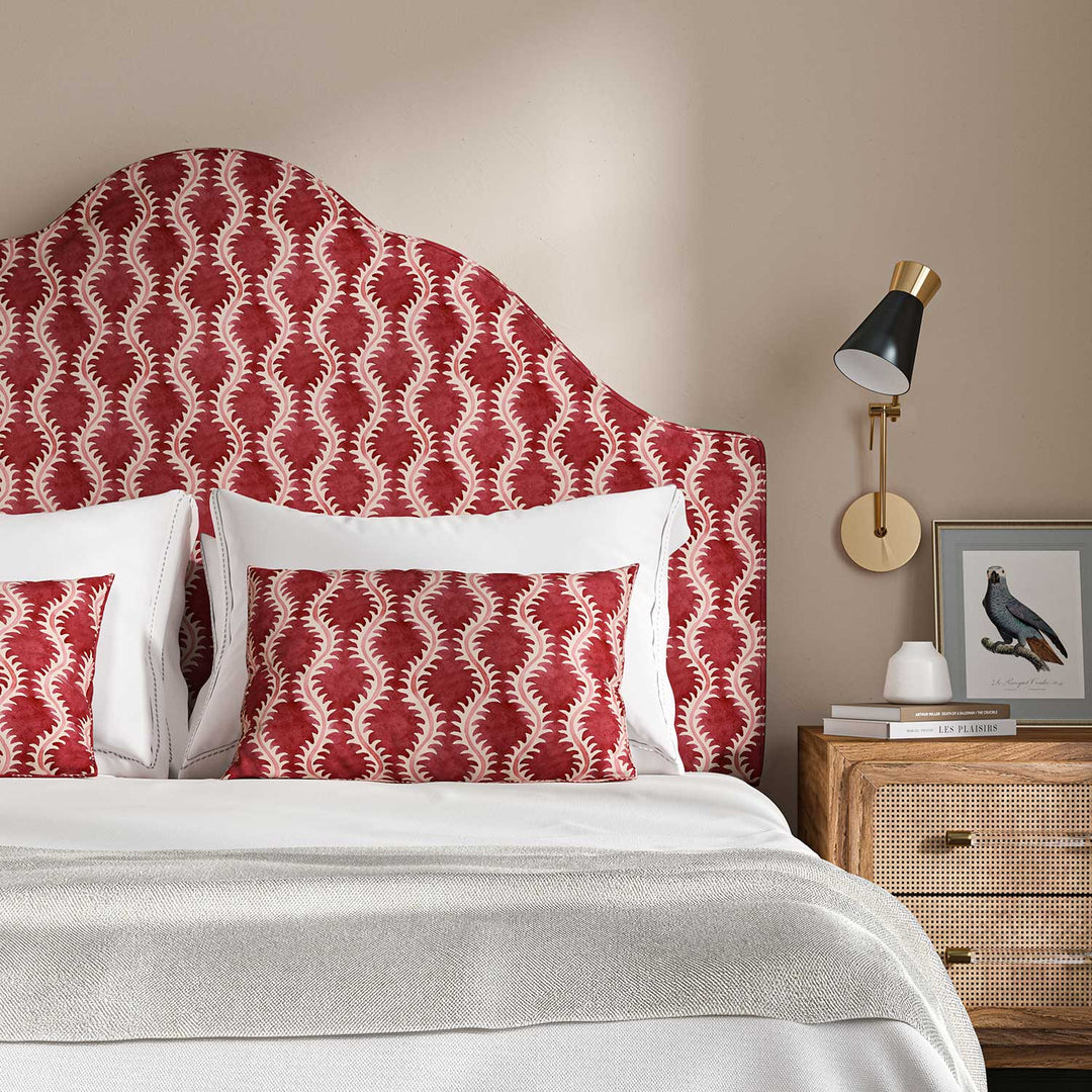 Helter Skelter – Cherry | Printed Linen Fabric | Linwood