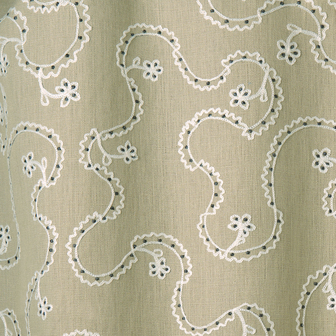 Lysander – Teasel | Embroidery Fabric by Linwood | Floral Linen Design
