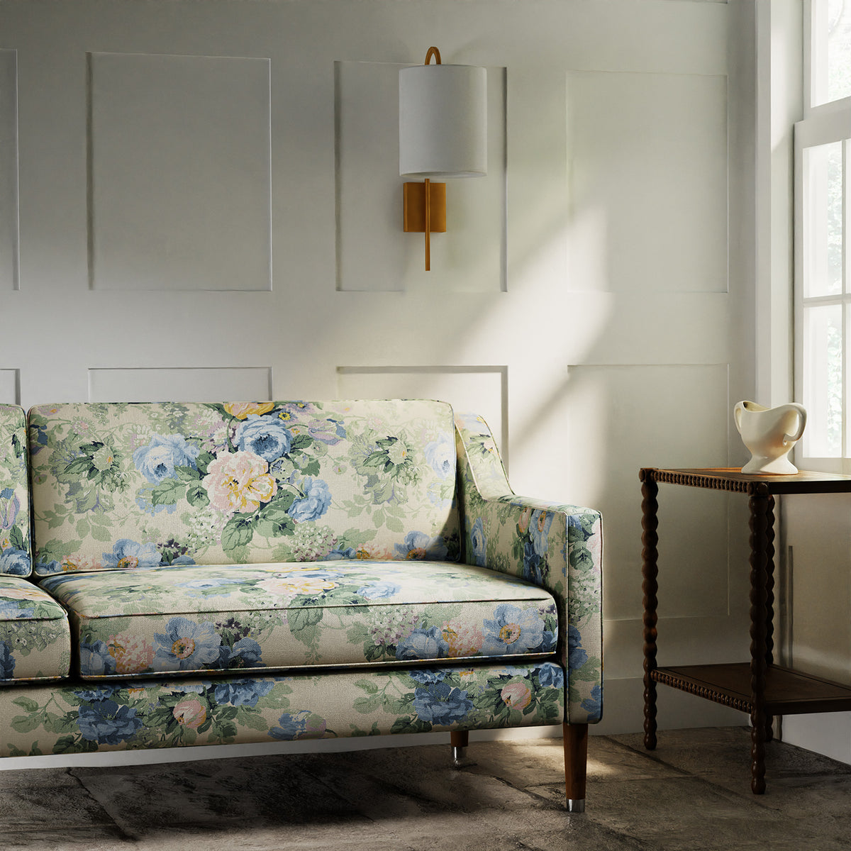 Albertine – Blue Rose | Curtain Fabric UK | Linwood