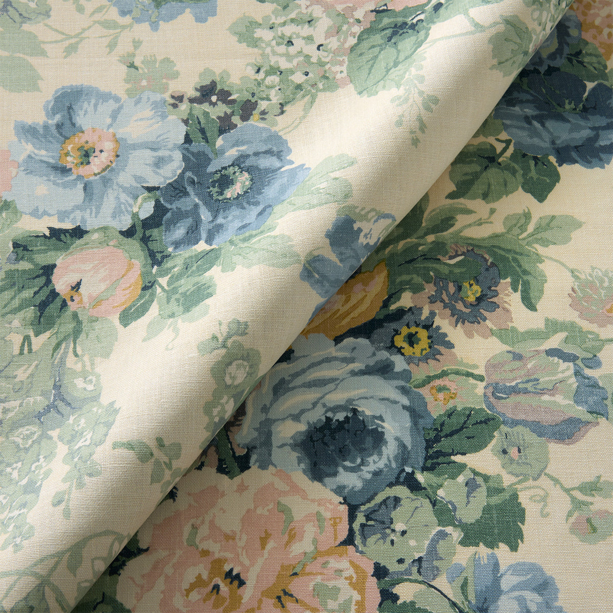 Albertine – Blue Rose | Curtain Fabric UK | Linwood