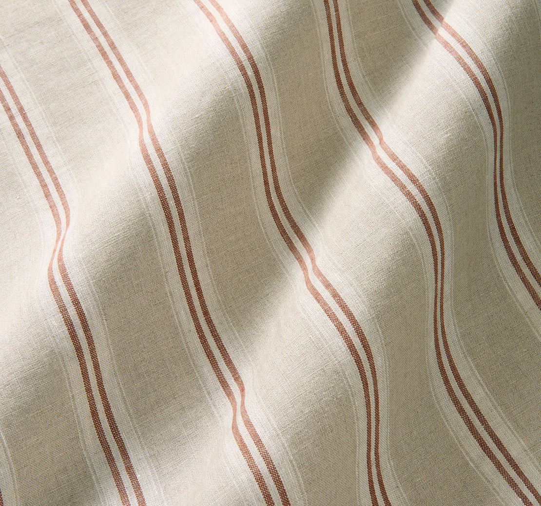 Danube Stripe – Ember | Fabric for Linen Curtain – Linwood