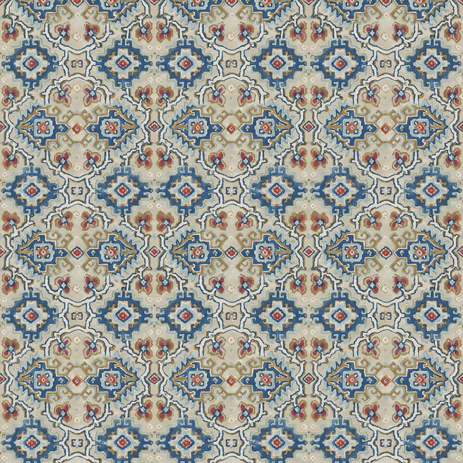 Kami - Bluestone | Printed Velvet Fabric | Linwood