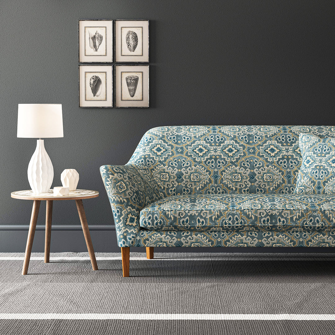 Kami - Lago | Printed Velvet Fabric | Linwood