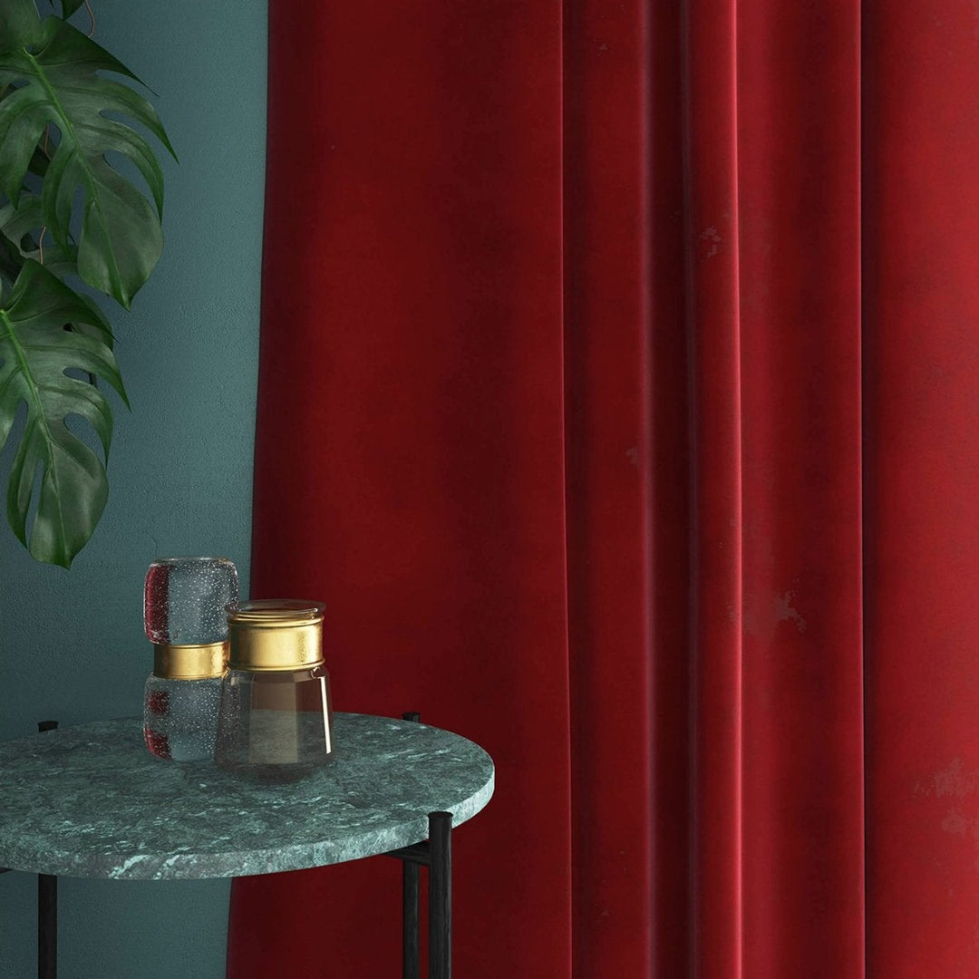 Omega - Poppy | Velvet Upholstery Fabric | Linwood