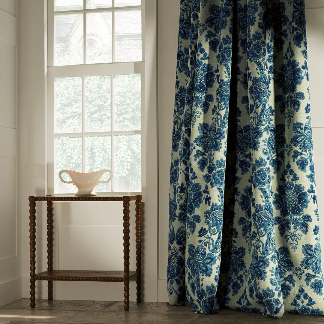 Cranbourne - Dutch Blue | Floral Fabric | Linwood