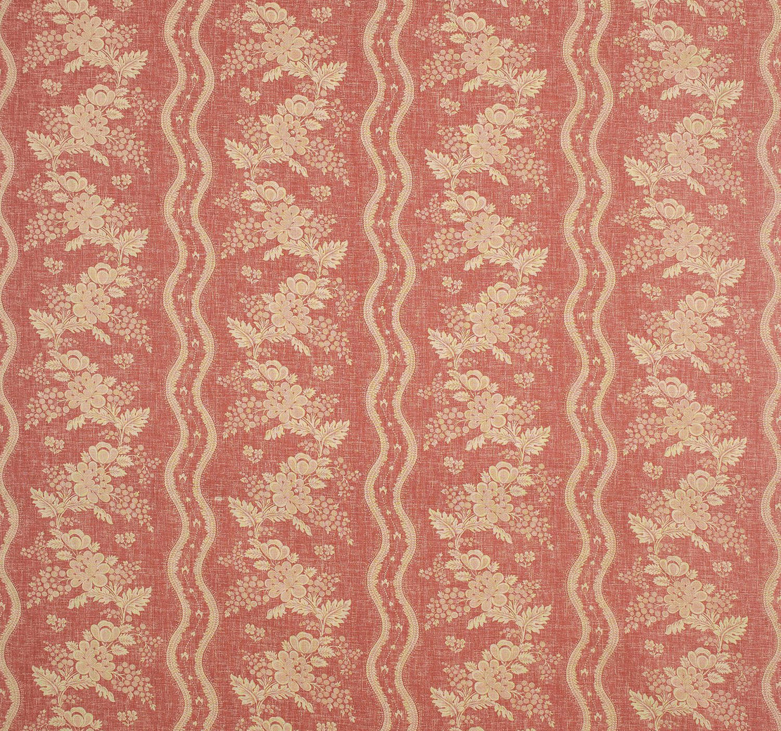 Arley - Raspberry Fool | Floral Upholstery & Curtain Fabric | Linwood