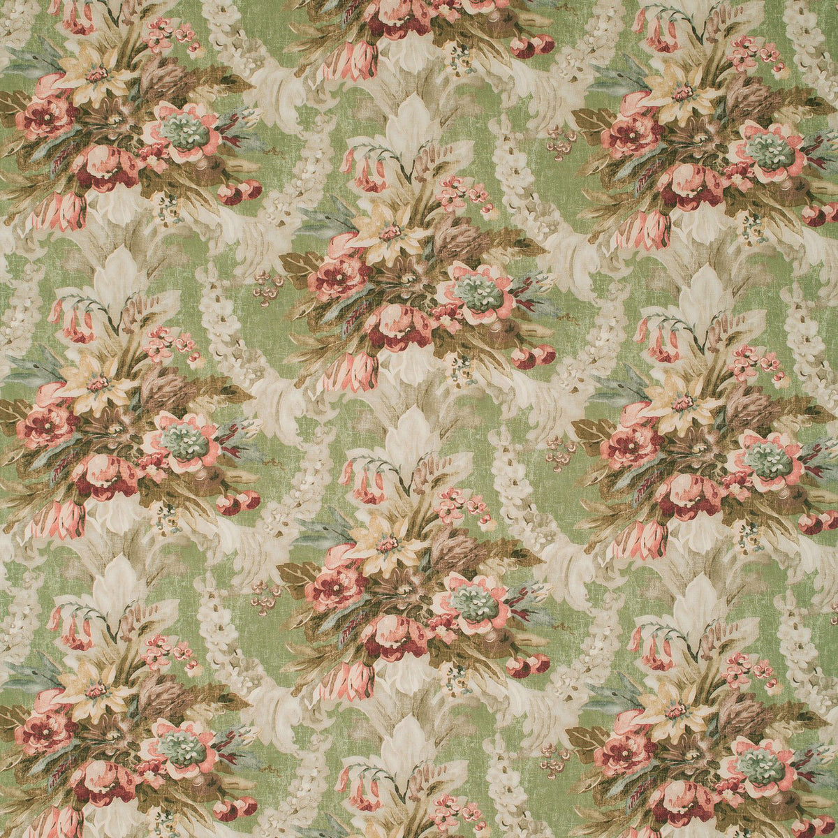 Wakehurst - Spring Green | Floral Upholstery Fabric | Linwood