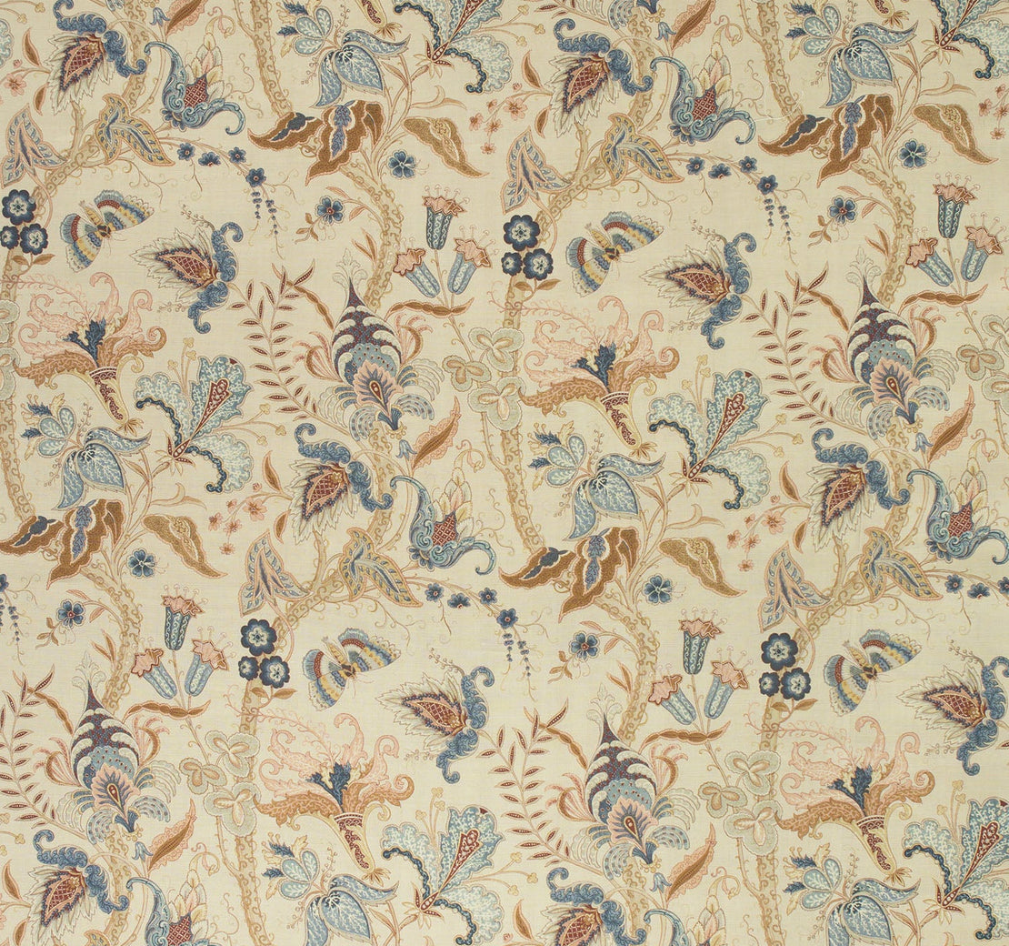 Uhura - Rust | Printed Linen Fabric | Linwood