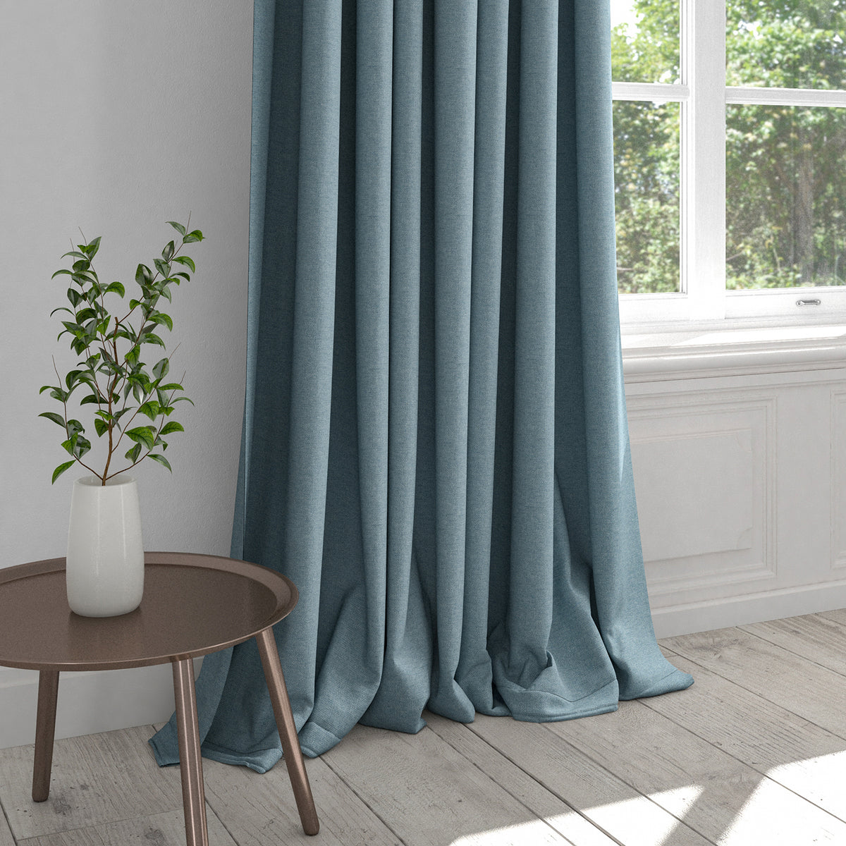 Delta II - Powder Blue | Plain Fabric | Stain Resistant | Linwood