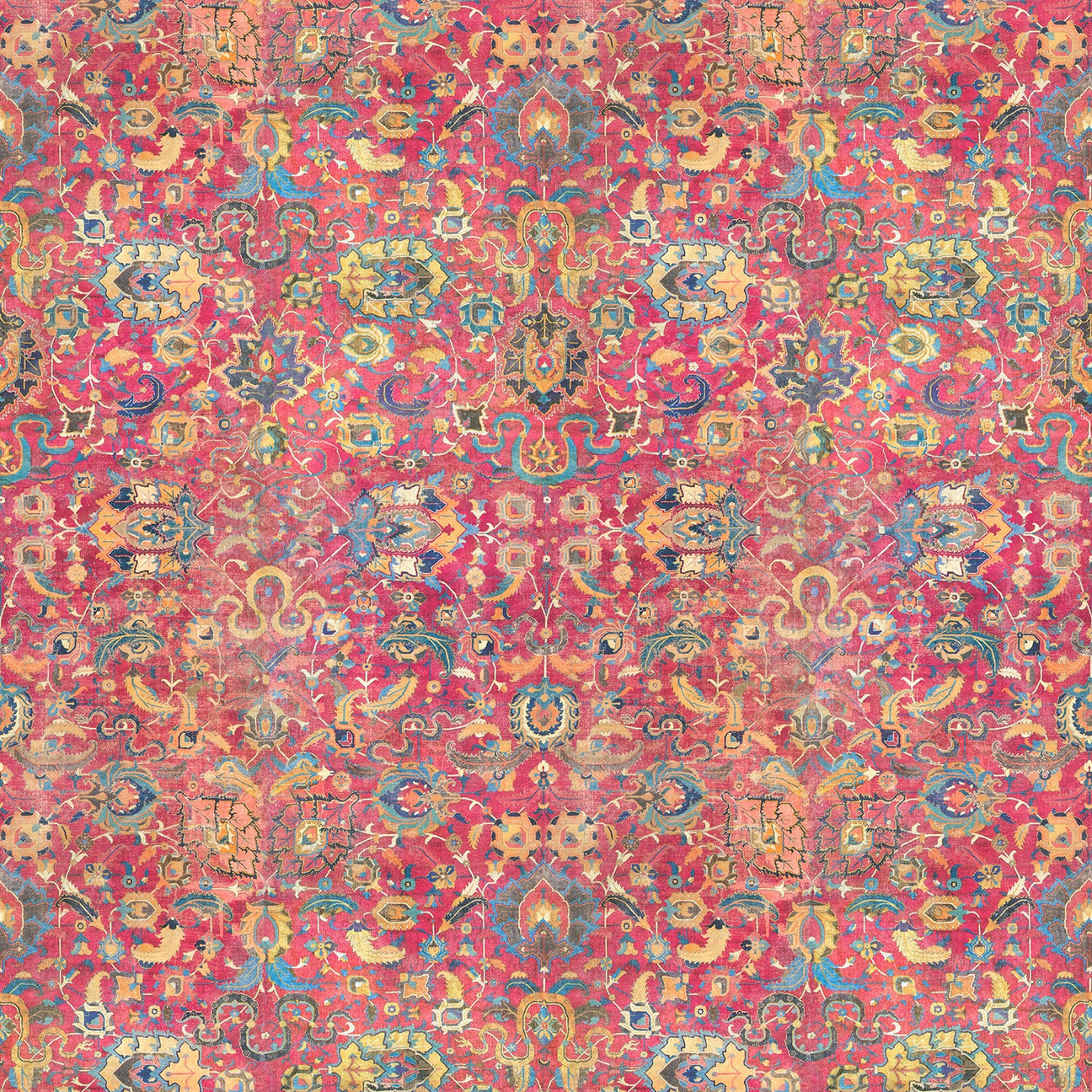 Magic Carpet - Magenta | Printed Velvet Fabric | Linwood