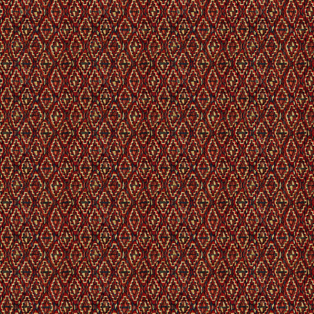 Istanbul - Ruby | Printed Velvet Fabric | Linwood