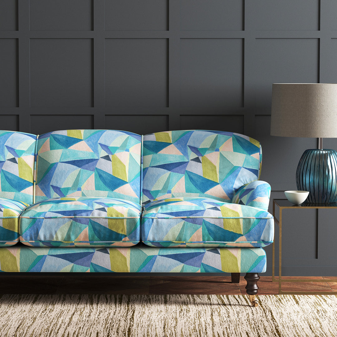 Crystal - Pool | Printed Velvet Fabric | Linwood