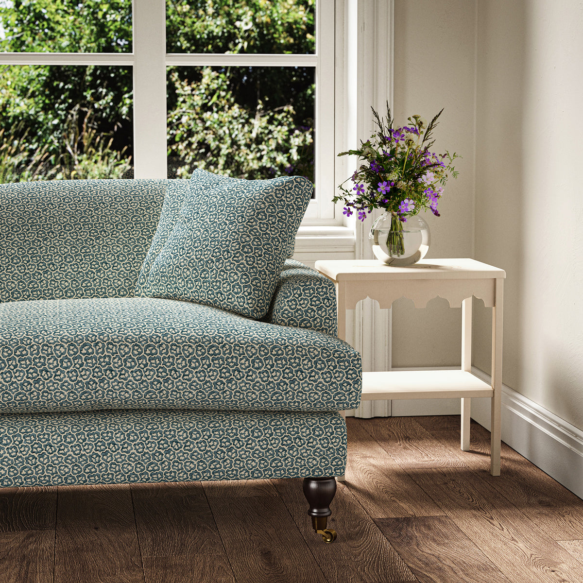Hopscotch – Puddle | Linen Fabric | Linwood