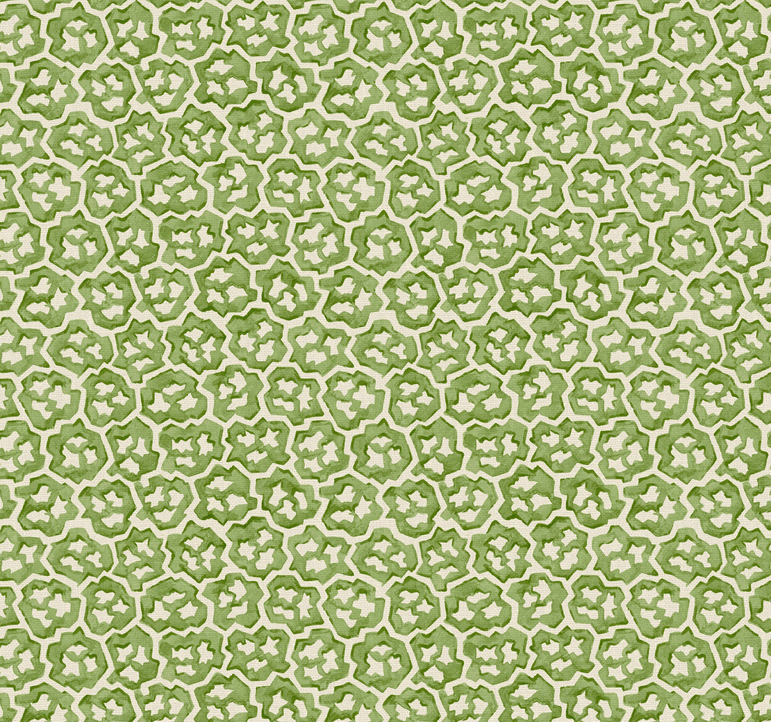 Hopscotch – Gooseberry Green | Linen Fabric | Linwood