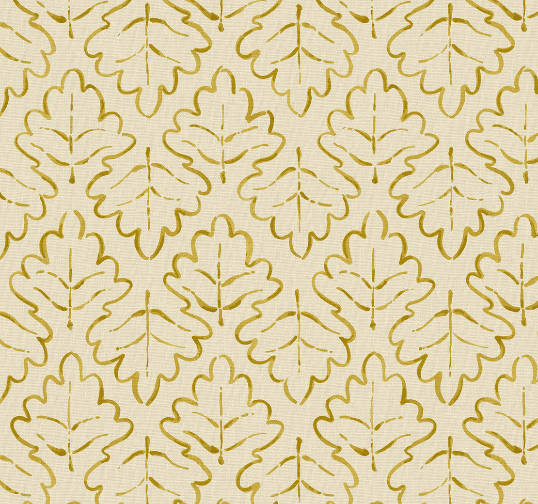 Maze – Ochre | Linen Fabric | Linwood