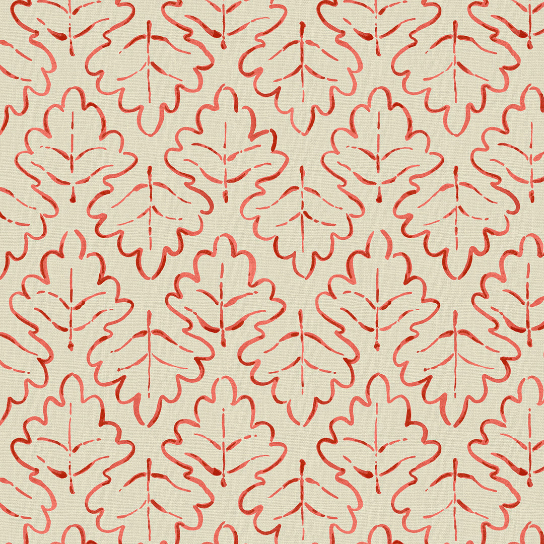 Maze – Red Apple | Linen Fabric | Linwood
