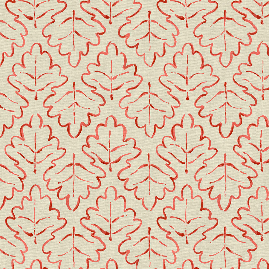 Maze – Red Apple | Linen Fabric | Linwood