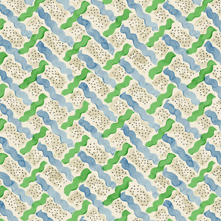 Maypole – Peacock | Linen Fabric | Linwood