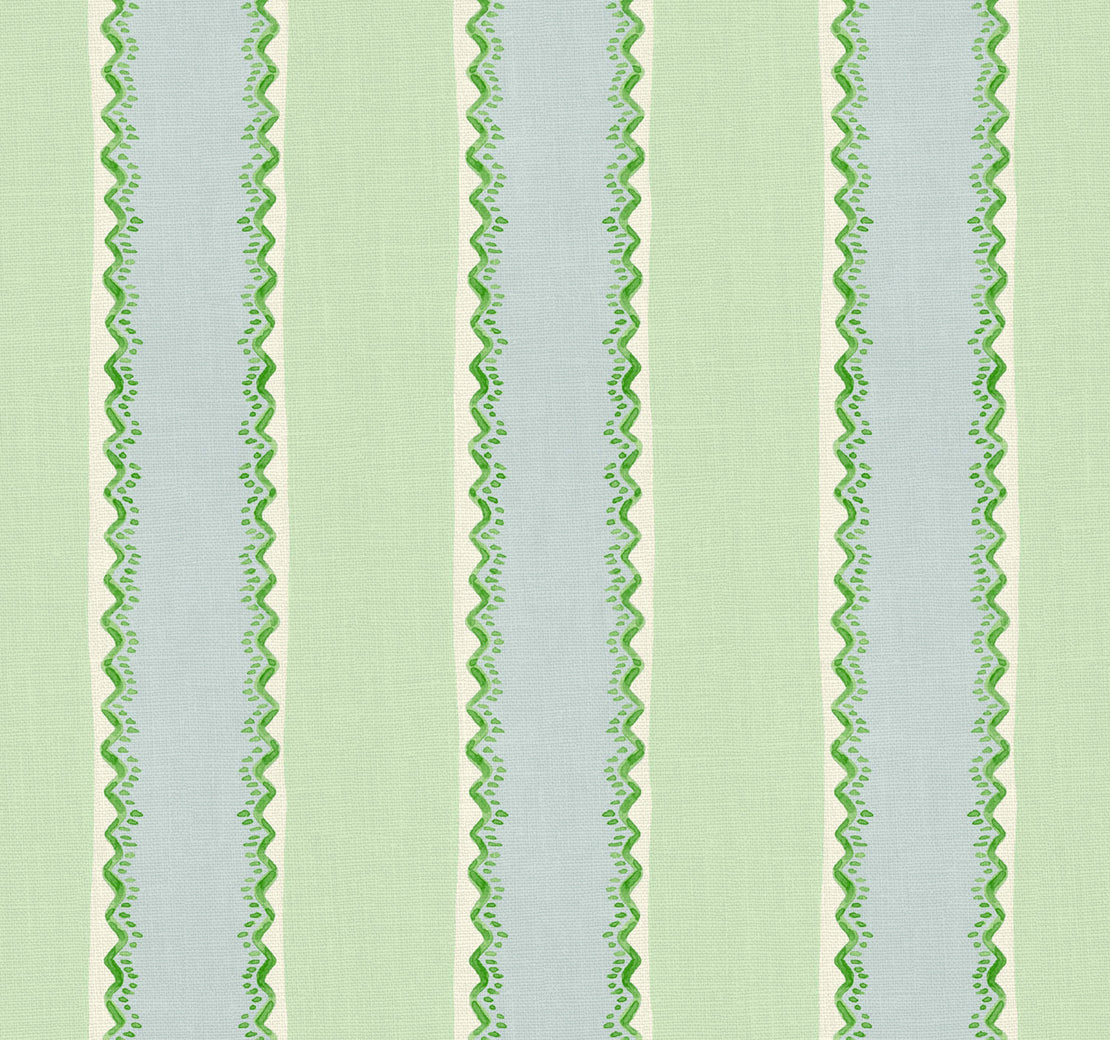 Croquet – Peppermint | Linen Fabric | Linwood