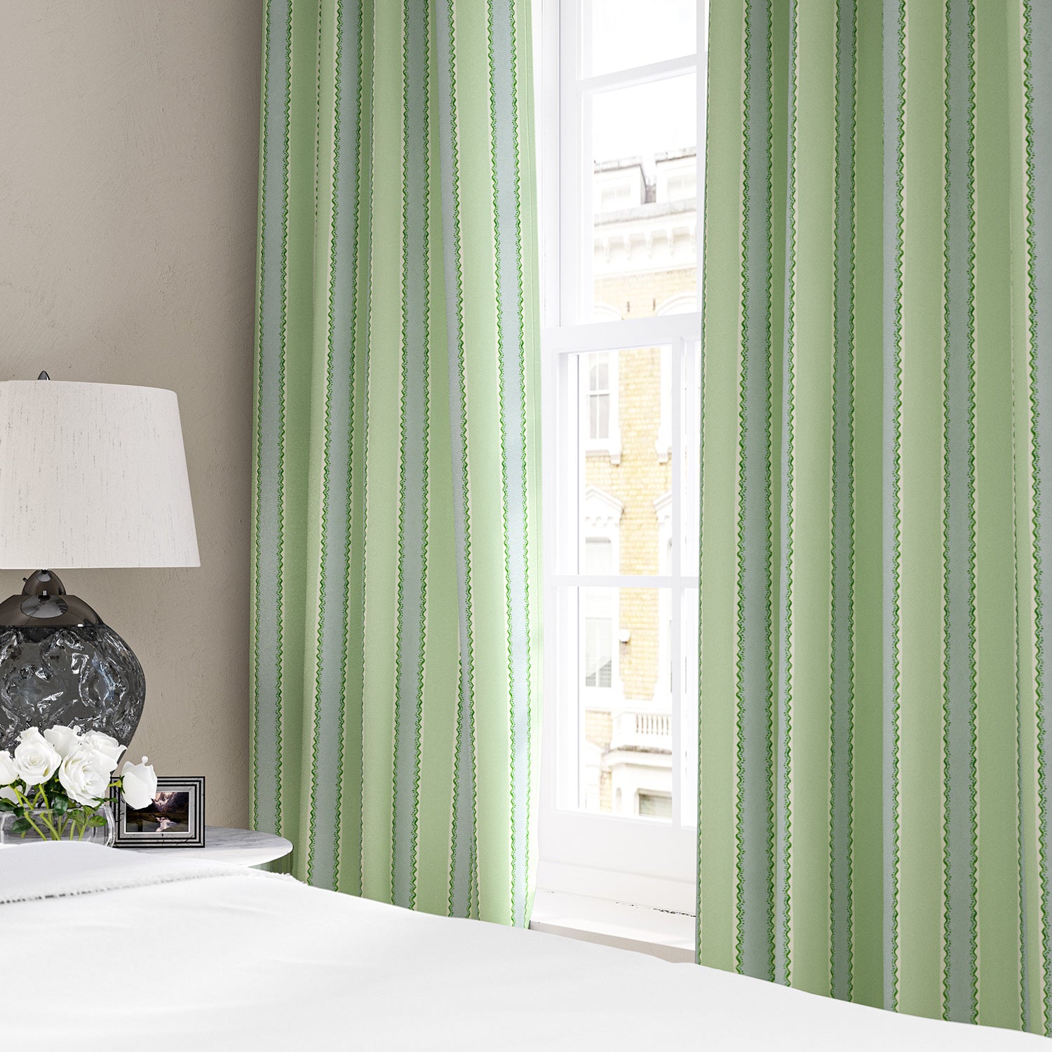 Croquet – Peppermint | Linen Fabric | Linwood