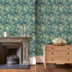 English Oak Blue | Designer Wallpaper | Linwood